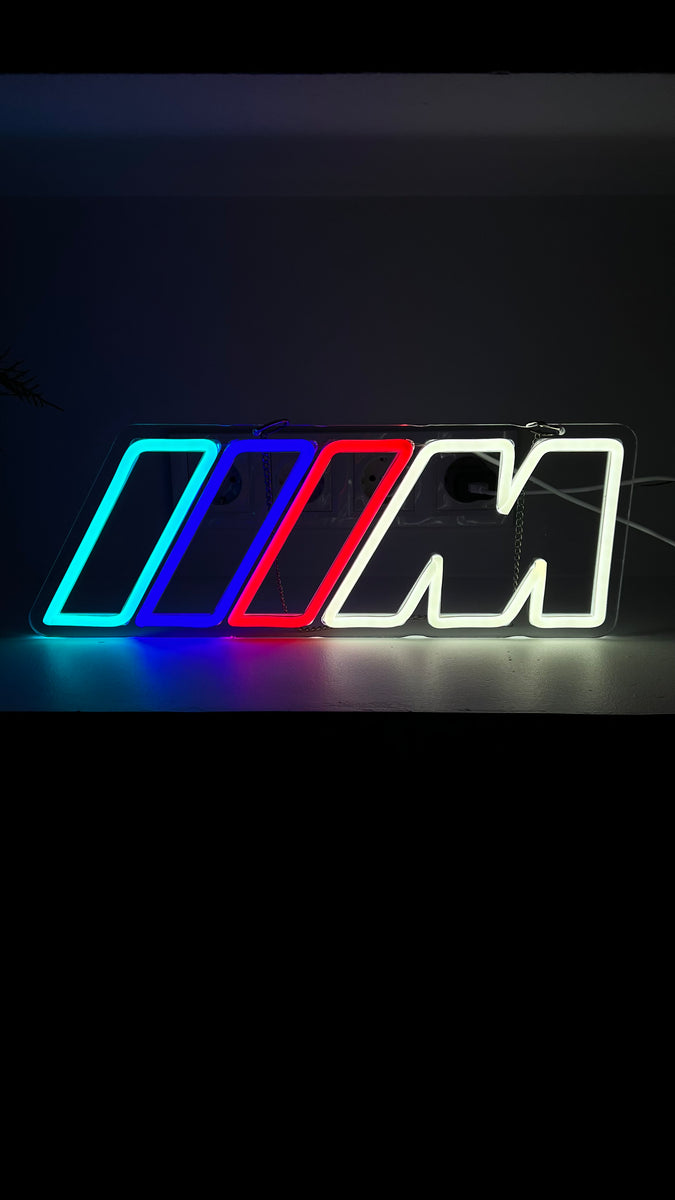 BMW M Power Neon LED NightLight for your Garage, Workplace, Carport wa ...